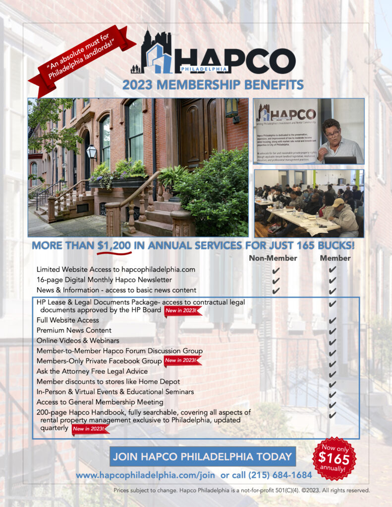 HP Membership Drive Continues - HAPCO Philadelphia